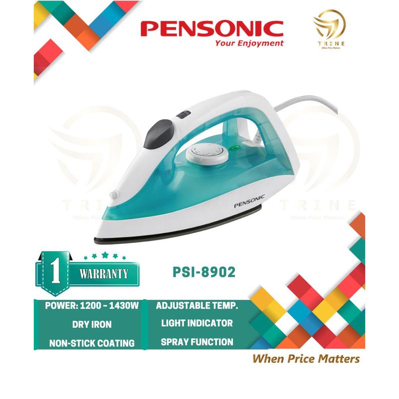 PENSONIC DRY IRON WITH SPRAY PSI-8902 - TikTok Shop Malaysia