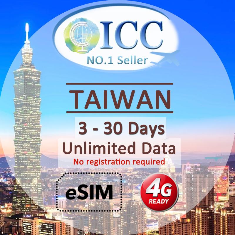 ICC Travel SIM- Taiwan 3-30 Days Unlimited Data *No registration ...