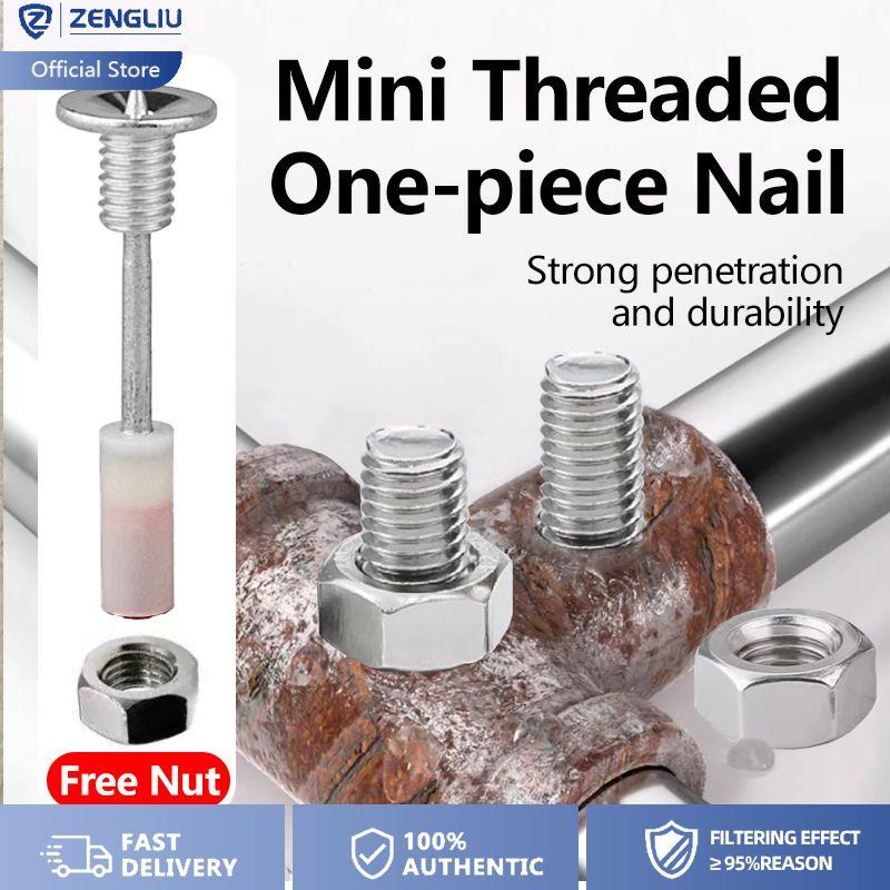 500pcs Mini Threaded Nail 42mm One-piece for Nail Gun Spiral - TikTok ...
