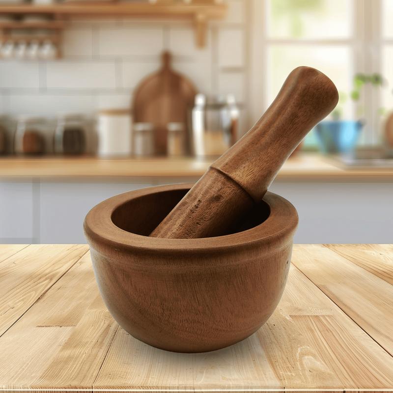 Mortar Kayu KBM / Wooden Mortar with Handle (KBM) (13cm/15cm) - TikTok ...
