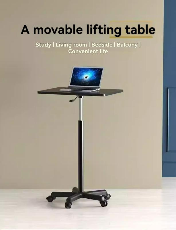 Small table with pulleys Standing workbench Small liftable bedside ...