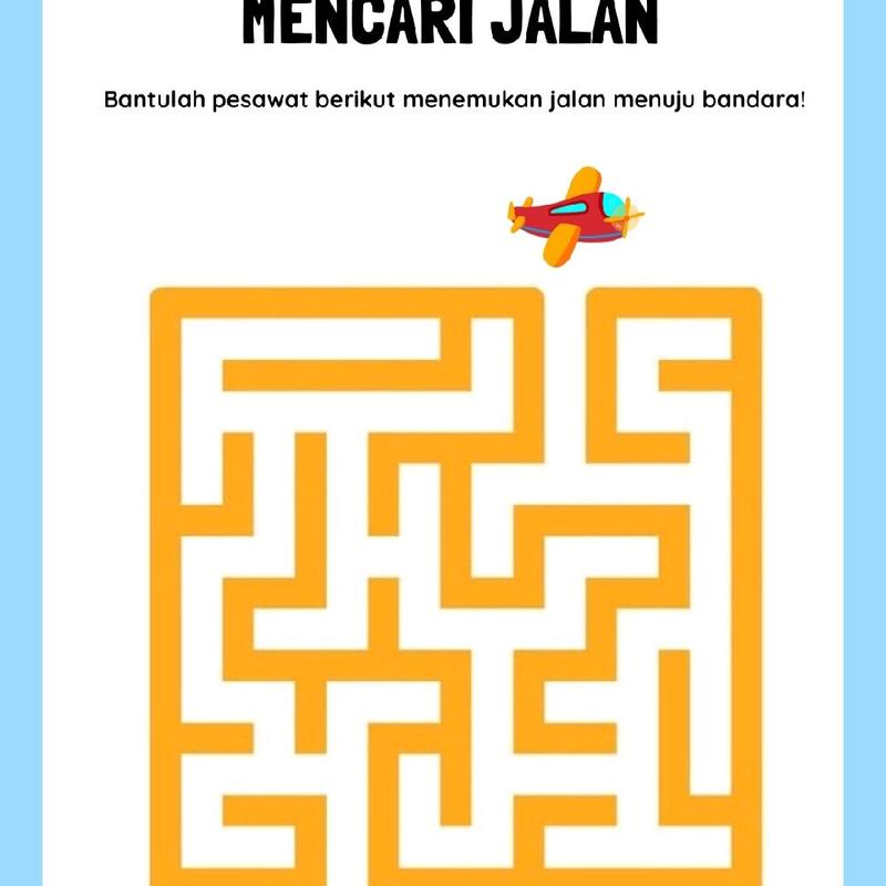 Worksheet Game Maze Mencari Jalan Labirin by @umimi.press - Shop ...
