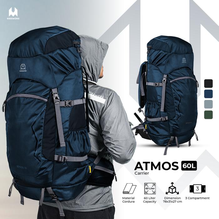 Promo Hikemore Tas Carrier Hiking Gunung Atmos 60L & 45L - Navy 45L ...