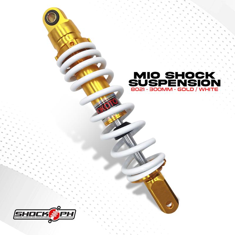 MOKOTO MIO 8021 REAR SHOCK ABSORBER GOLD-SERIES 300MM GOLD-BLACK / GOLD ...