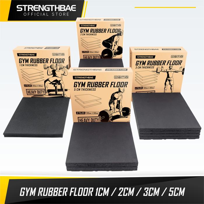Jual Rubber Gym Floor STRENGTHBAE Karpet Lantai Flooring Mat 1cm 2cm ...