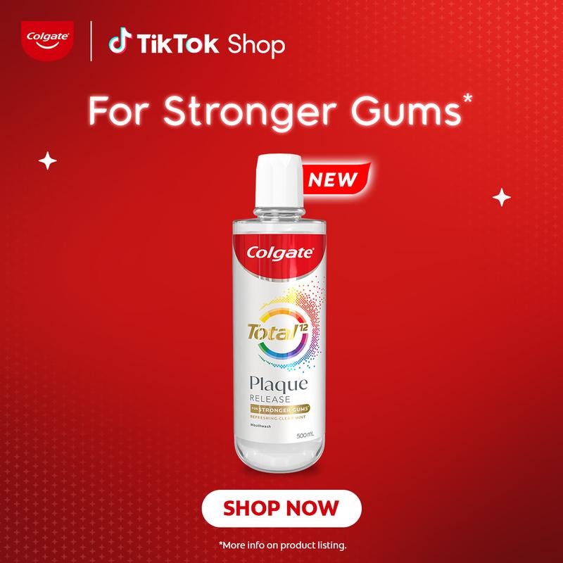 COLGATE Total Plaque Release Clean Mint Mouthwash 500ml - TikTok Shop ...