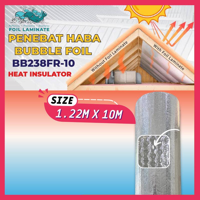 BB238FR-10 Aluminium Foil Bubble Foil (10M-L) Penebat Haba Bumbung ...