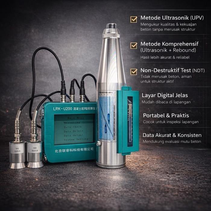 Jual Concrete Ultrasonic Rebound Hammer Test Alat Uji Kuat Beton ...