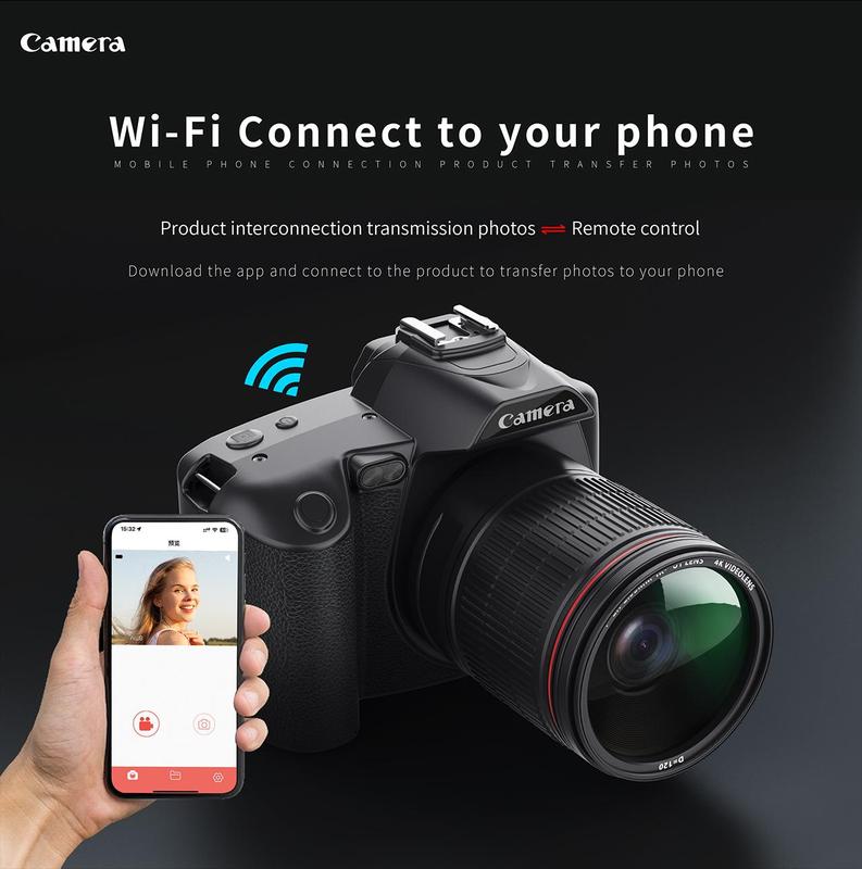 Kamera Digital WiFi, D5, 6400 Megapiksel HD 4K, Lensa Dwi, Kamera ...