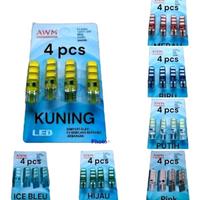 Jual Lampu Sein Motor kedip-kedip LED 4 PCS Kuni7ng Biru Putih Hijau ...