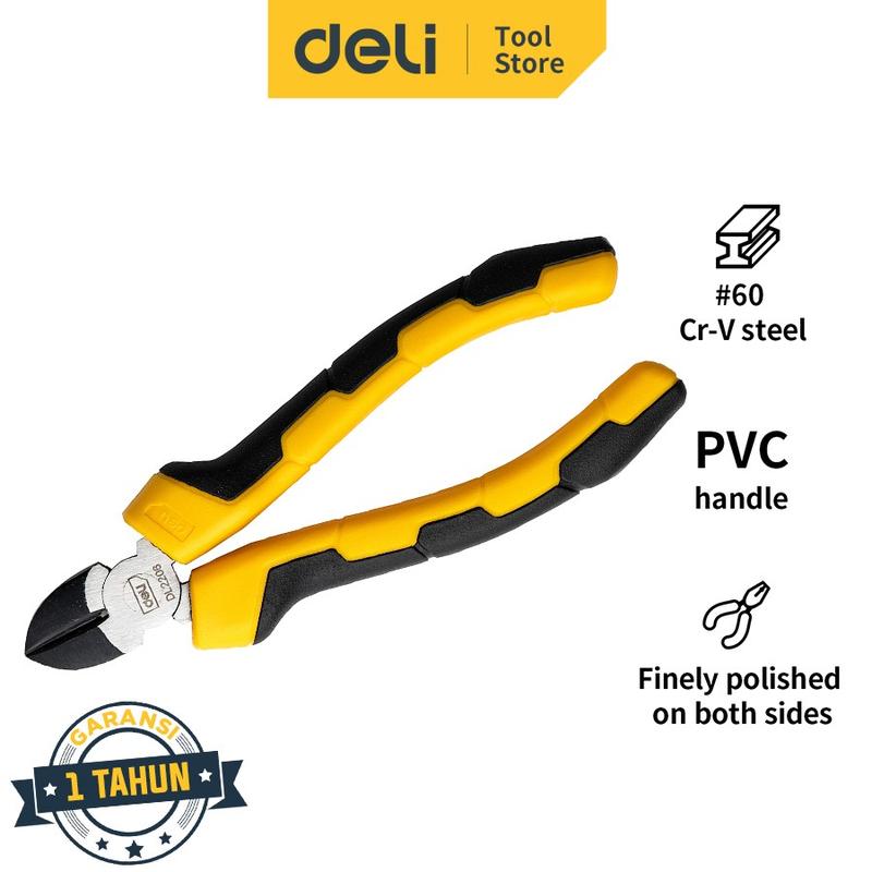 Deli Tang Potong Diagonal / Plier 6/7 inch PVC Alat perkakas - Shop ...