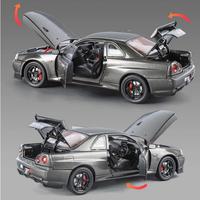 Jual Diecast Skyline R34 Full Carbon Fiber model 1:24 With Sound Light ...