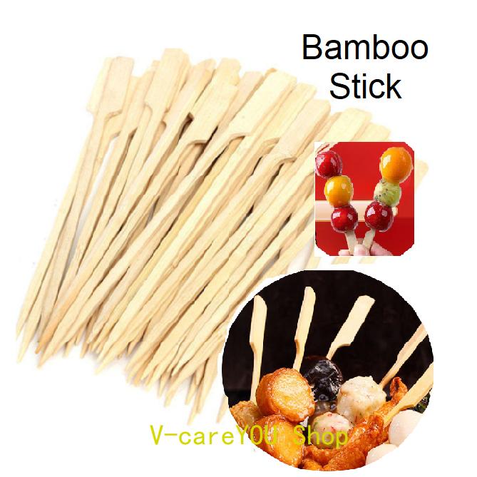 [100 Pcs] Teppo Gushi Bamboo Stick Skewer Oden Stick Burger Stick ...