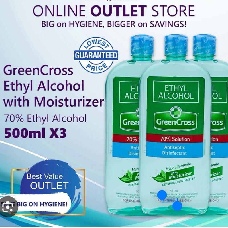 Greencross Isopropyl Alcohol with moisturiser 500x3 - TikTok Shop Singapore