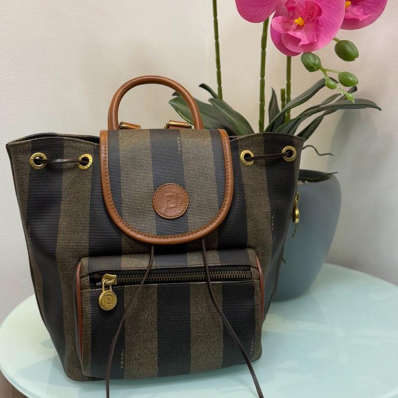Preloved Vintage Fendi Nautical Khaki Olive Small Backpack - TikTok ...