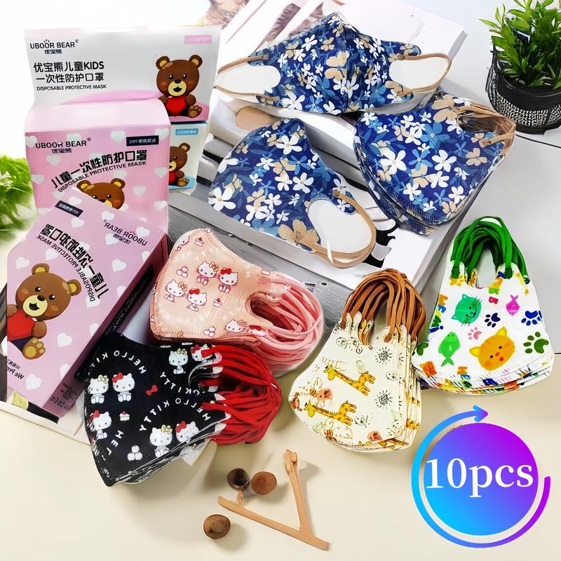 10pcs Kids 3D Mask Cartoon Design Baby Face Mask Kids Mask Budak ...
