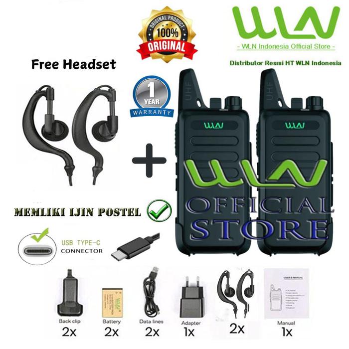 Jual HT WLN KD-C1 WALKIE TALKIE (SATU BOX ISI 2 PCS) - Putih No Hedset ...