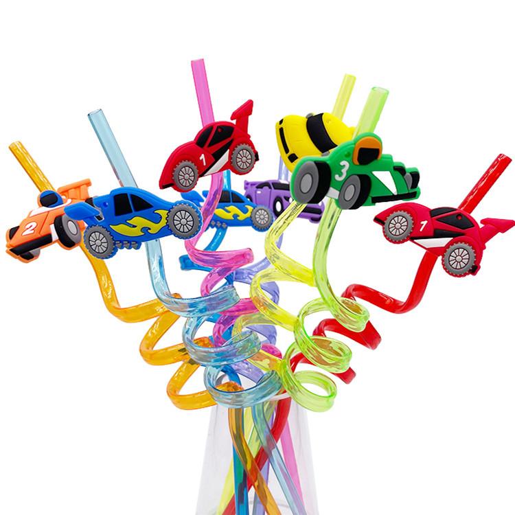 8pcs / Pack Racing Cars Straws Plastic Drinking Straw For Kids - TikTok ...