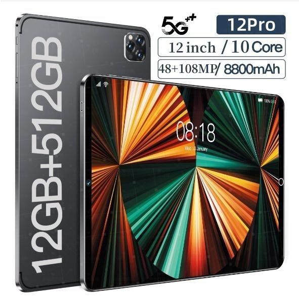 【COD】Tablet Baru 12 Pro, Layar Penuh, Wi-Fi Besar, 5G, SIM Ganda, 10,1 ...