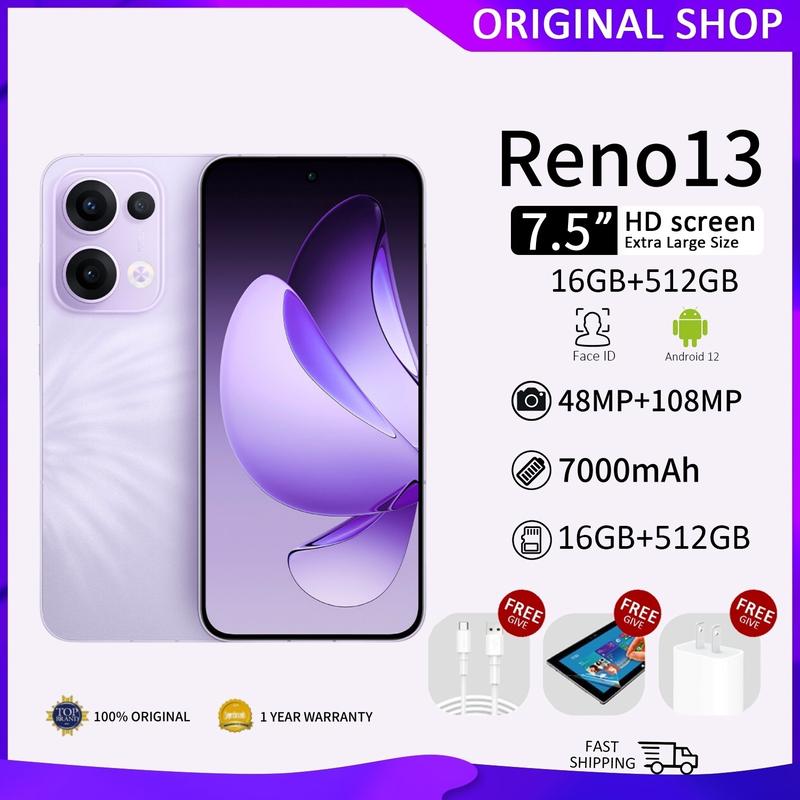 【COD】HP Reno 13 สมาร์ทโฟน 6.7 นิ้ว 12GB RAM + 512GB ROM แบตเตอรี่ ...
