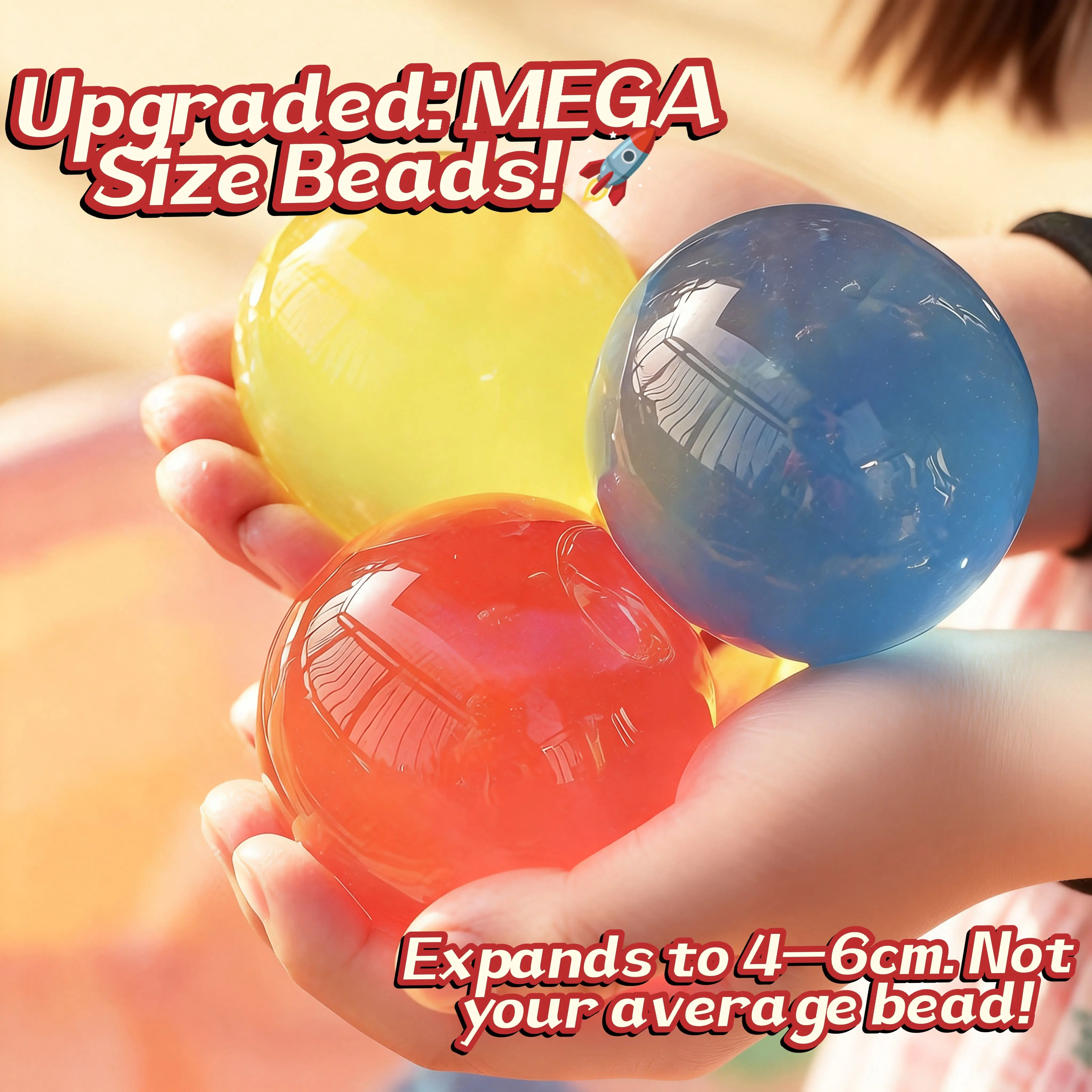 Round Shaped Water Beads - Giant Water Beads - Huge Expanding Gel Ball ...