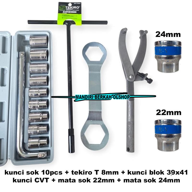 TEKIRO PAKET KOMPLIT HEMAT Treker CVT + Kunci 39x41 + Socket - Shop ...