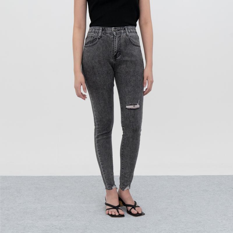 VIERLIN - Jeans 6667 - HIGH WAIST SKINNY RIPPED JEANS - Shop | Tokopedia