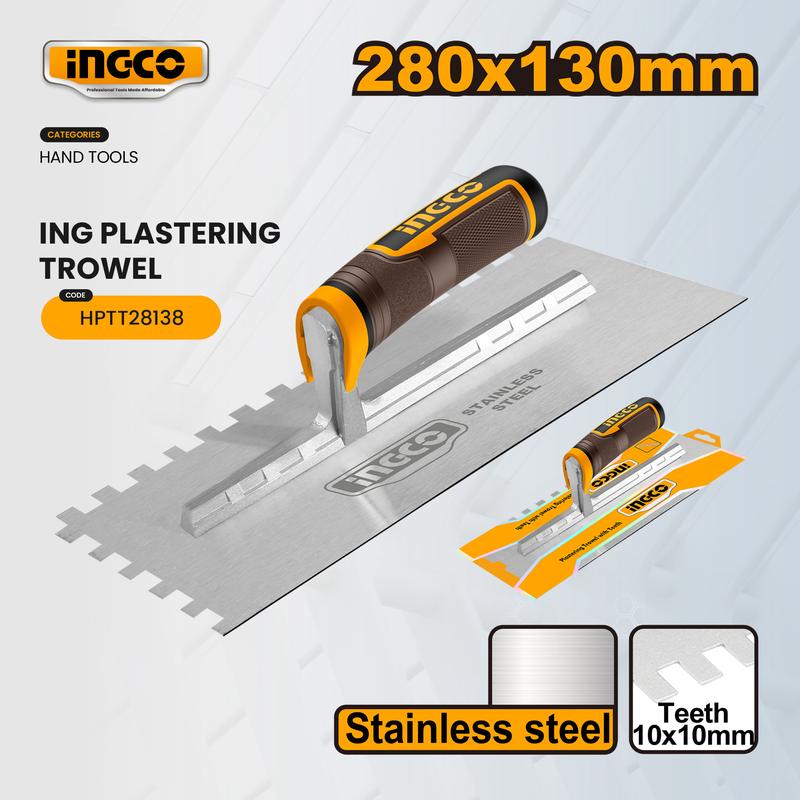 Ingco Plastering Trowel, 280X130mm With Unique Design Handle - TikTok ...
