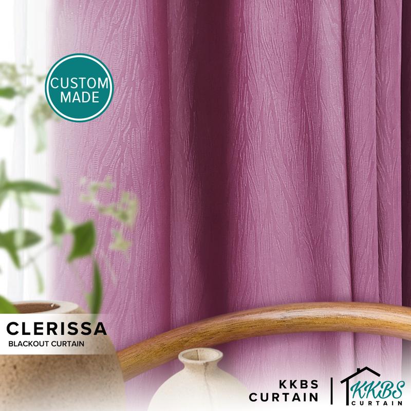 KKBS CURTAIN Clerissa Langsir Tempahan Blackout Plain Embossed - TikTok ...