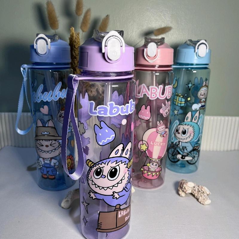 BOTOL MINUM LABUBU viral 900ml Bottles Water minum Kitchenware anak ...