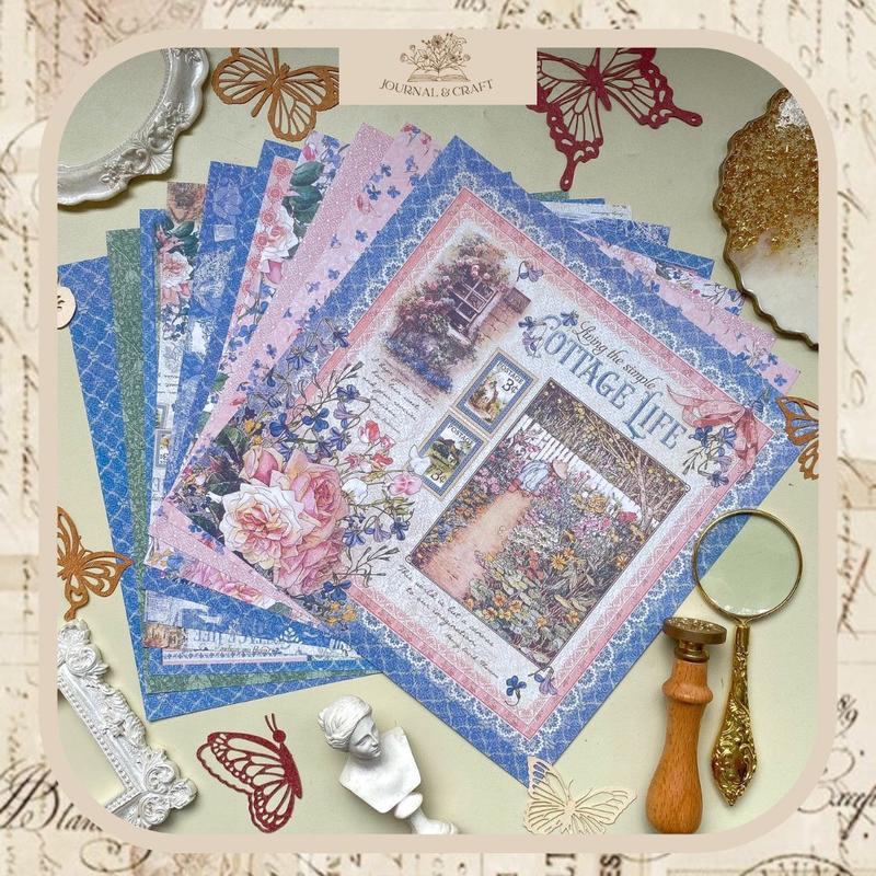 10Lembar Scrapbook paper Kertas Vintage Scrapbook Dekor Journal - Shop ...