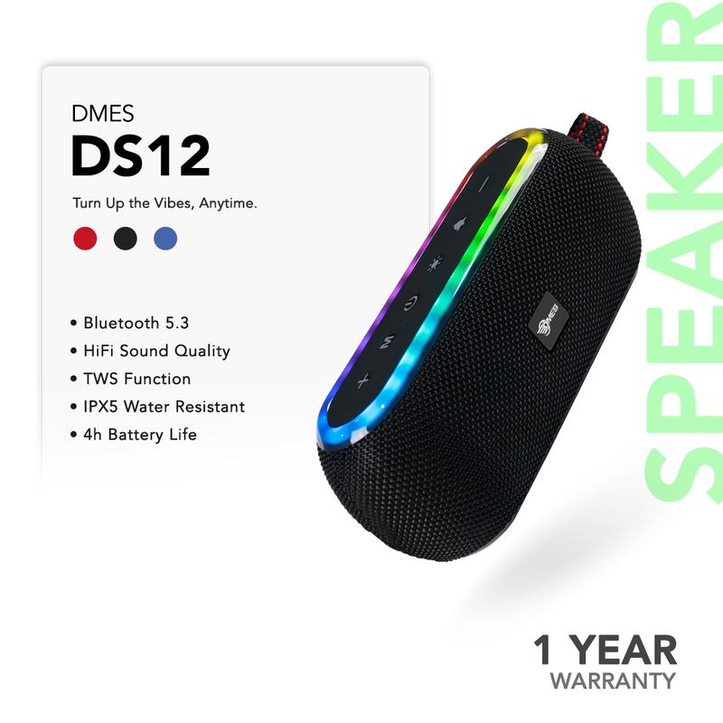 Dmes DS12 Portable Bluetooth Speaker TWS Wireless Speaker | IPX5 ...