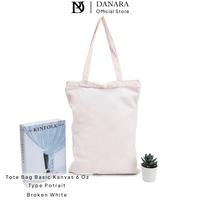Jual DANARA Tote Bag Basic Kanvas 6 Oz Polos Type Potrait - Broken ...