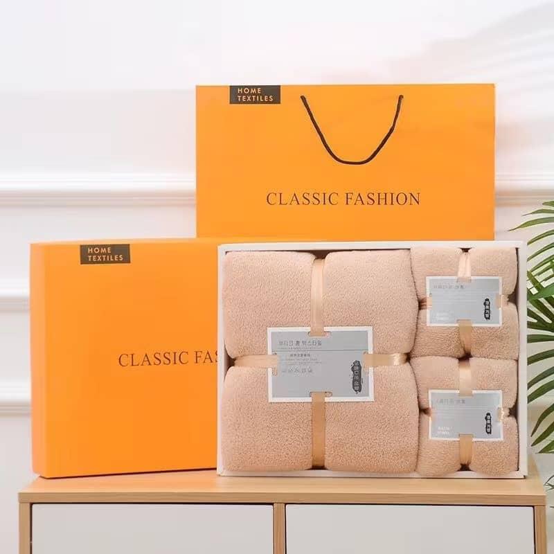 GIFTBOX Towel Bath Towel Three-Piece Set Gift Box Gift TOWE - TikTok ...