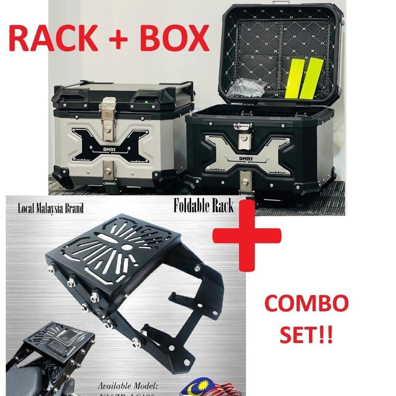 COMBO SET! Monorack + Top Box 45Liter Silver Black Aluminium - TikTok ...