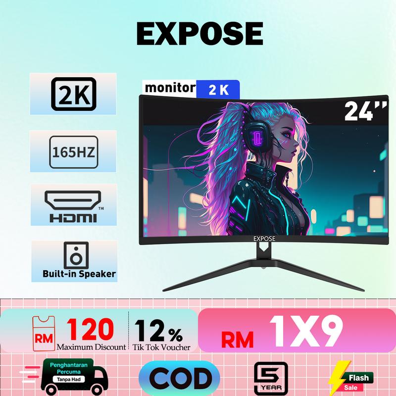 EXPOSE 【COD】Gaming Monitor 2K 165HZ 19/22/24 /27 Inch Built-in - TikTok ...