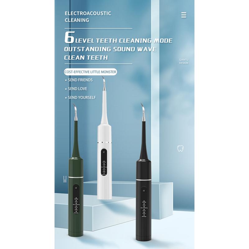 HUILIDA Sikat Gigi Elektrik 2in1 Scaler Sonic Wave Toothbrush 6 Modes ...