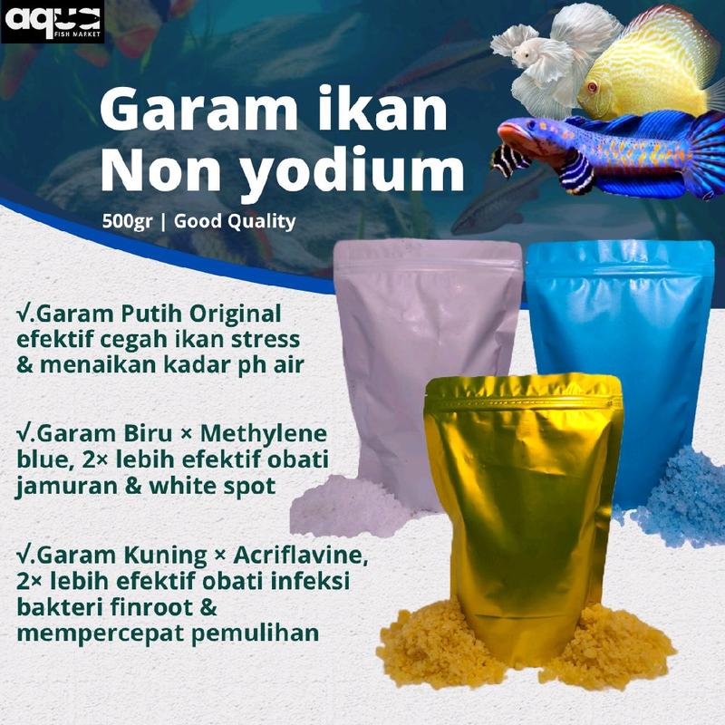 Garam Ikan 500gr | Garam Biru | Garam Kuning | Garam Putih - mencegah ...