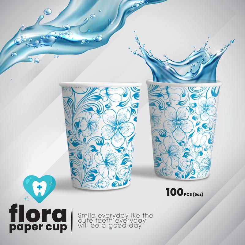 Flores Solid Paper Cups/ Disposable Paper Cup/ Party Cup/ Printed ...