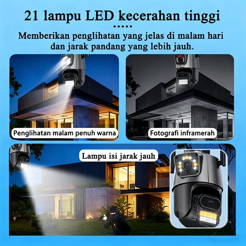 SC03-BK Kamera CCTV Outdoor 4K Dual Display AI Tracking IP66 Protection ...