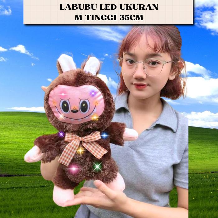 Jual [LED & NON LED] Boneka Labubu Ukuran M Tingg 35 cm , Boneka Labubu ...