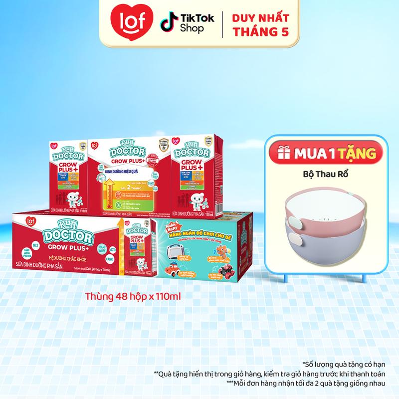 [HSD 06/08/2025] Sữa KUN DOCTOR GROW PLUS+S thùng 48 hộp x 110ml-LS ...