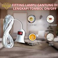 Promo Fitting Lampu Gantung E27 Putih 5 Meter dengan Switch ON/OFF ...