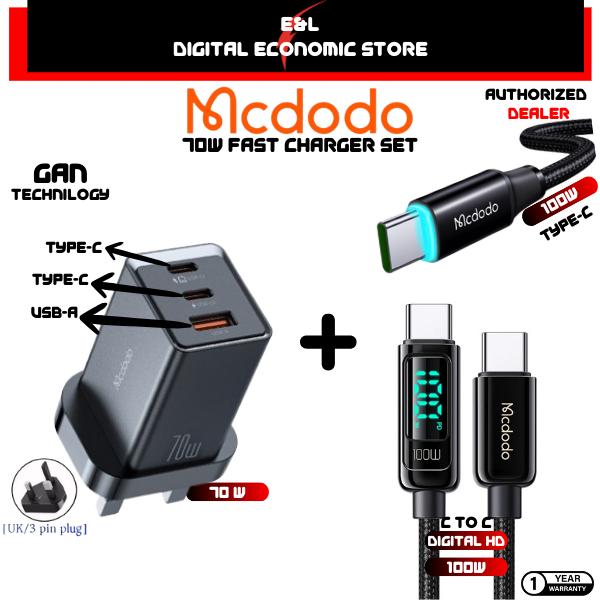 MCDODO CH 1551 Fast Charger GaN 70W Quick Charge 4.0 3.0 USB - TikTok ...
