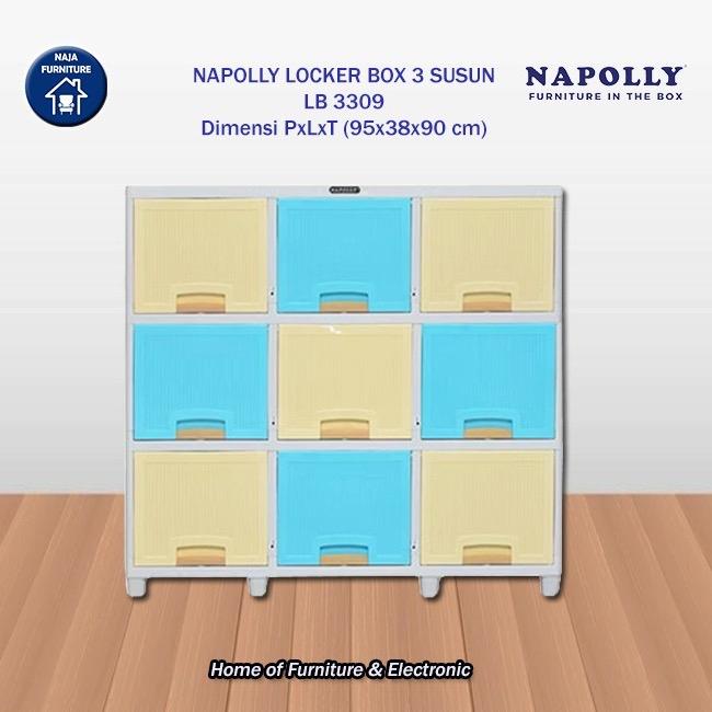 NAPOLLY Locker Box 9 Ruangan 3 Susun LB 3309 | Meja Locker Napolly ...