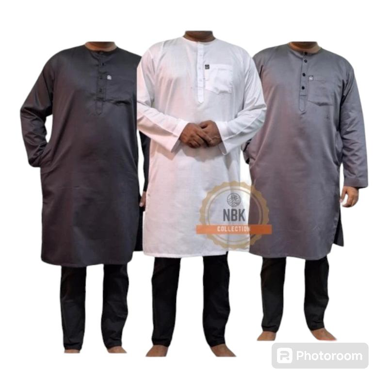 kurta Labuh Lelaki Dewasa Teluk Belanga kurta Panjang kain Cotton ...