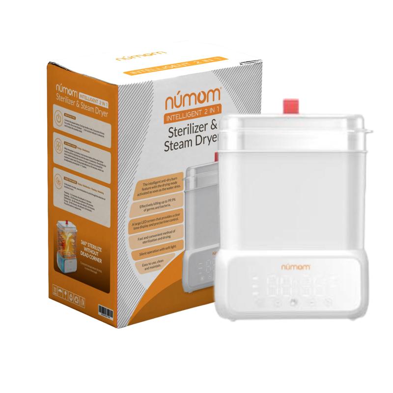 Numom 2 in 1 Sterilizer and Steam Dryer Disinfect Bottle Breastpump ...
