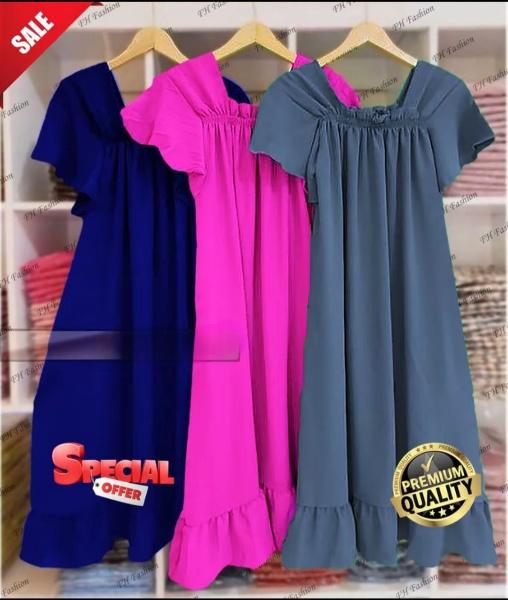 Dress Daster Fuji Cringkle Viral Fit 40-70kg Ready stock - TikTok Shop ...