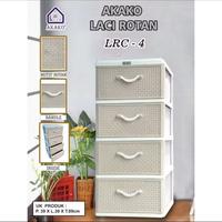 Jual AKAKO - Lemari Laci Plastik motif Rotan susun 3 4 5 NEW PROMO ...