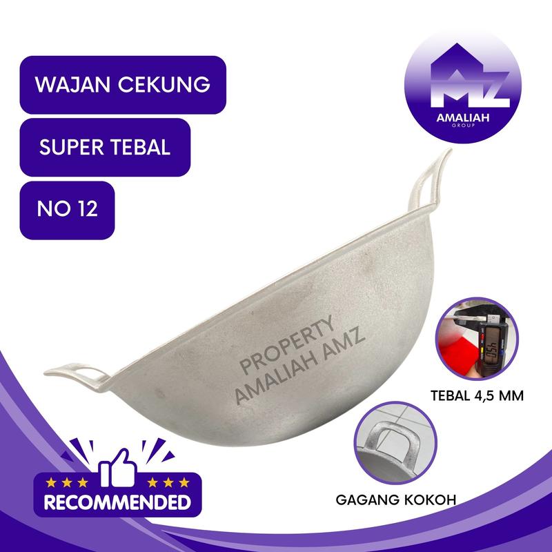 penggorengan wajan kuali katel cekung dan ceper alumunium super tebal ...